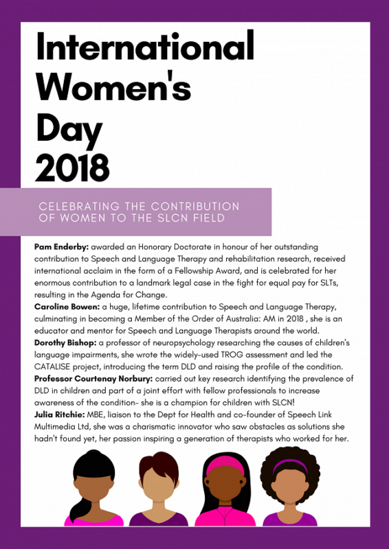 Celebrating the contribution of women to the SLCN field